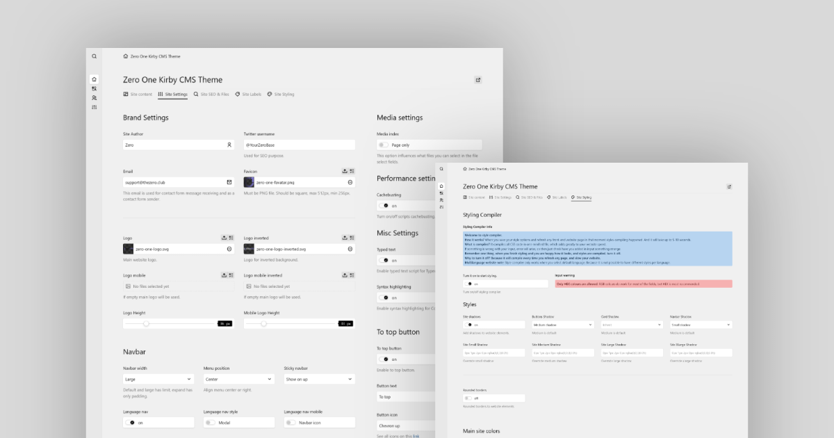 For content editors | Zero One Kirby CMS Theme